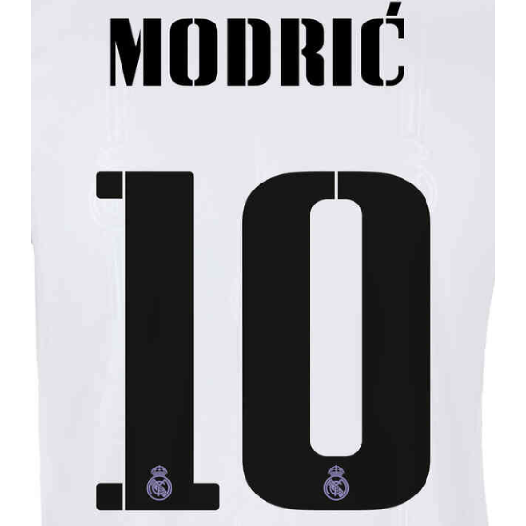 Modric REAL MADRID HOME / AWAY NAME SET ADULT 22-23 - Niky's Sports
